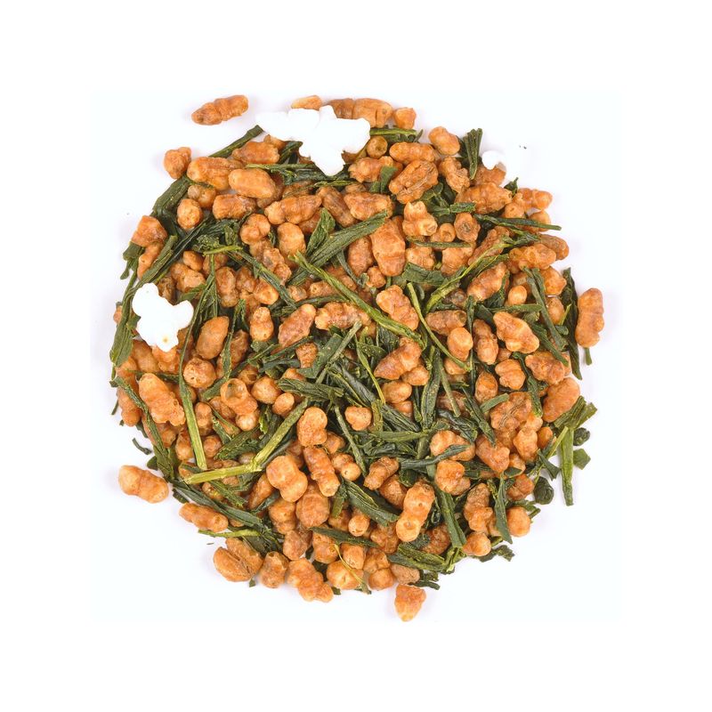 Genmaicha, japansk sencha och rostat ris.